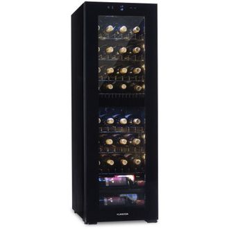 Klarstein Klarstein - Weink&uuml;hlschrank Freistehend, Kleiner Getr&auml;nkek&uuml;hlschrank Schmal, 2 Zone Weink&uuml;hlschrank mit Glast&uuml;r, Indoor/Outdoor Beersafe, K&uuml;hlschrank