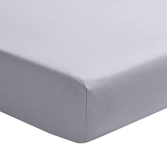 Essix Spannbettlaken aus Baumwollsatin, Palazzo, Silber, 140 x 200 cm, Essix