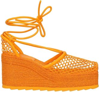Bottega Veneta Sandalen - Orange Stretch 90 Wedge Espadrilles - Gr. 36 (EU) - in Orange - für Damen