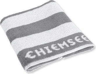 Chiemsee Jacquard-Duschtuch, Farbe Silber, Gr&ouml;&szlig;e 70x140 cm