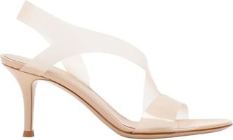 Gianvito Rossi Sandalen - Nude Pvc Metropolis Sandals - Gr. 37,5 (EU) - in Beige - f&uuml;r Damen