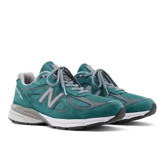 New Balance Unisexe Made in USA 990v4 en Vert/Gris/Blanc, Su&egrave;de/Mesh, Taille 42.5