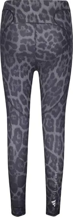 adidas by Stella McCartney Leopard-Print Leggings - Charcoal Grey
