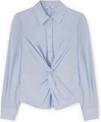 Motivi Femme, Blouses et Chemises, Bleu, Taille: 34 FR Chemise Popeline avec