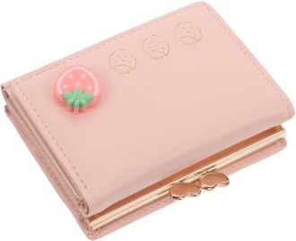 Garneck Portefeuille Femme Mini PU Rose Carte Cr&eacute;dit Porte-monnaie Compact Pratique pour Sorties et Shopping