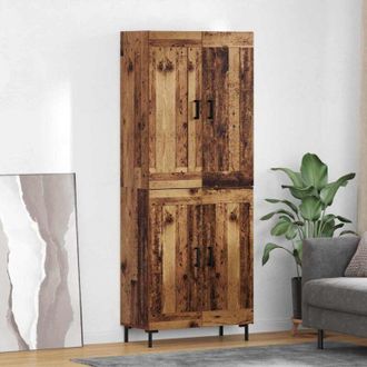 vidaXL Haut Armoire 2 pcs Bois Ancien Bois ding&eacute;nierie vidaXL