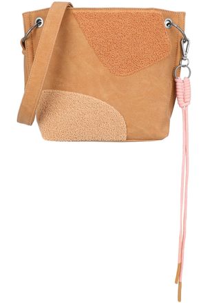 Fritzi Aus Preu&szlig;en Fritzi03 Limited Happy Flocked Heritage Soft Chestnut Umh&auml;ngetasche Kunstleder Damen Crossbody Handtasche Festival City vegan Flock-Smile 22,5 x 20,5 