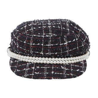 Maison Michel Femme, Accessoires, Multicolore, Taille: L New Abby Tweed Cap
