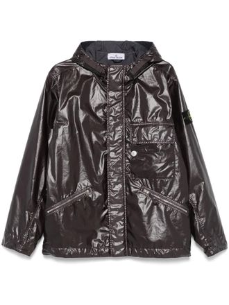 Stone Island veste Mussola Gommata - Noir