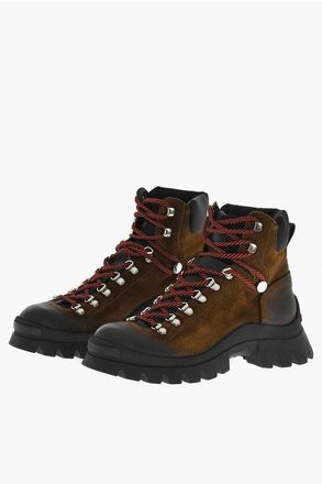 Dsquared2 Leather Vintage Effect BUBBLE Mountain Boots size 40