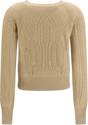Ermanno Scervino Womens Beige Cashmere Sweater Clothing