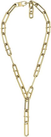 Fossil Kette Heritage D-Link Glitz für Damen Y-Form Edelstahl goldfarben, JF04583710