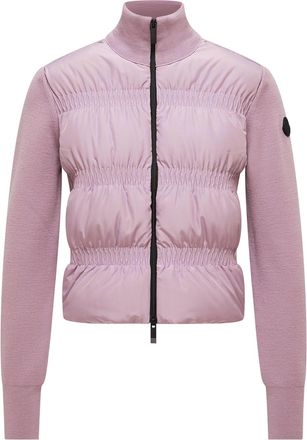 Moncler Cardigan zippé matelassé en laine