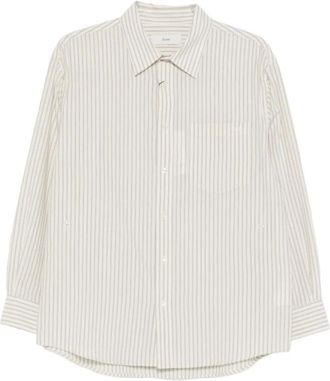 Dunst 2-Way Oversized Gestreiftes Hemd - - Blouses & Shirts - Damen - Beige - S