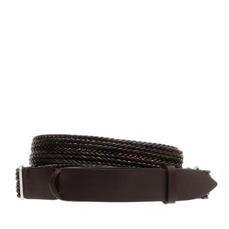 Orciani Homme, Accessoires, Brun, Taille: ONE Size Ceinture Entrelac&eacute;e Camouflage Sans Boucle