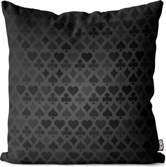 Void Watches Karo Herz Karten Spielkarten Kissenbezug Kissenhülle Sofa Couch Wohnzimmer Dekoration wasserfest Outdoor Garten Kissen bezug deko, Kissen Größe:40 x 4