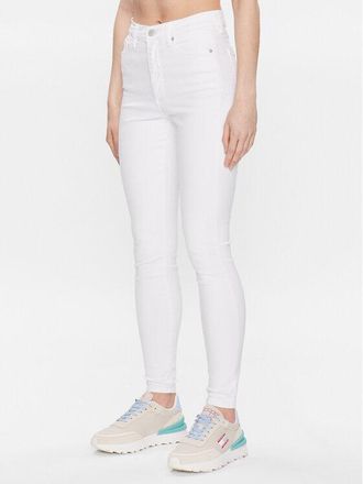 Tommy Jeans Jeans Sylvia DW0DW15507 Wei&szlig; Skinny Fit