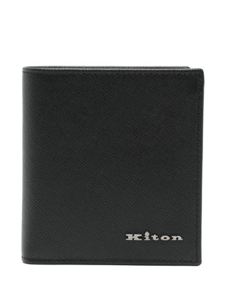 Kiton portefeuille à logo - Noir