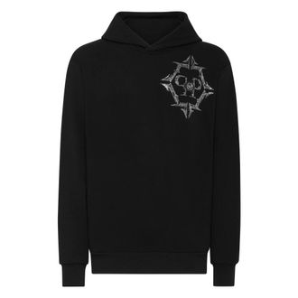 Philipp Plein Hooded Sweatshirt Chrome - - Sweatshirts & Hoodies - Herren - Schwarzk - 2XL