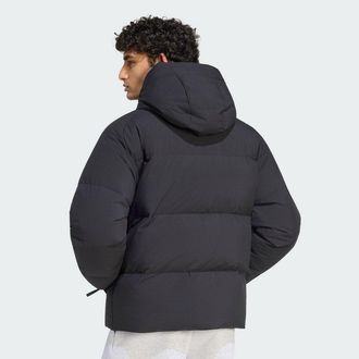 adidas Jeansjacke HELIONIC PUFFER JACKE KAPUZE (1-St)
