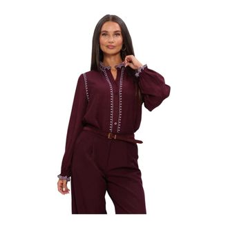 Ydence Hannah Blouse - - Blouses & Shirts - Damen - Rot - XS