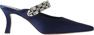 Manolo Blahnik Femme, Chaussures, Bleu, Taille: 37 EU Mules Tamolmu 70