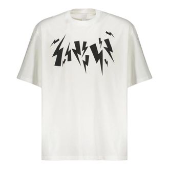 Neil Barrett Homme, Tops, Blanc, Taille: 2XL T-shirt Graphique