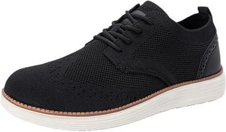Generic Baskets d&eacute;contract&eacute;es pour homme - En maille - Chaussures de marche l&eacute;g&egrave;res et souples &agrave; lacets - Chaussures habill&eacute;es, Noir, 0 UK Wide