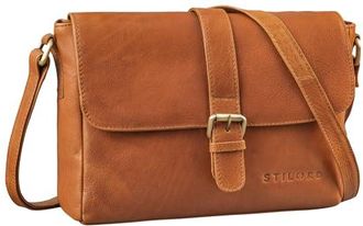STILORD Letizia Sac Bandoulière Femme Cuir, Sac à Main Été, Petit Sacs Cartable Pour Femme, Couleur:texas - marron