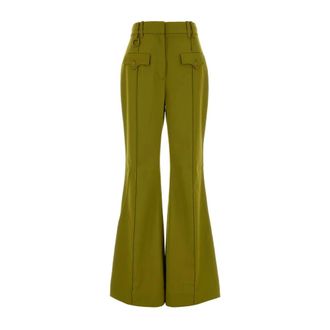 Zimmermann Femme, Pantalons, Vert, Taille: 38 FR Luna Wool Flare Pant