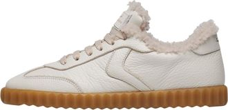 Voile Blanche Sneakers aus Leder, Creme wei&szlig; 37