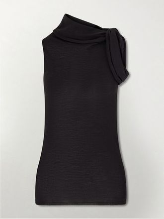 Rick Owens Pull Sans Manches &Agrave; Col Roul&eacute; En Laine - Noir