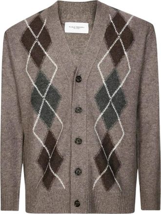 Paolo Pecora Gilet en laine m&eacute;rinos extrafine - Homme - Pulls - Brun - Taille: L