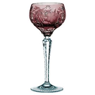 Nachtmann Weinglas mit Schliffdekoration, 230 ml, dunkelrot, Traube, 35947, Römerglas aus Bleikristall, spülmaschinenfest, Made in Germany