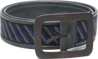 Romeo Gigli ceinture à rayures - Noir