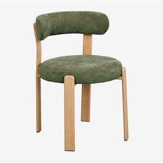 Sklum Chaise de salle à manger rembourrée et en fer Jolie SKLUM Marron Bois Naturel