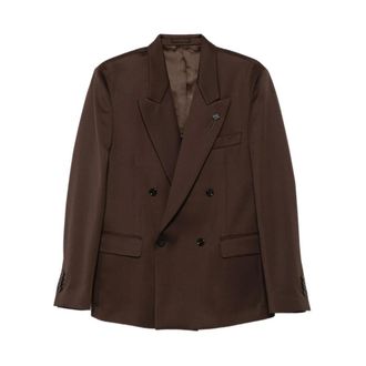 Lardini Giacca doppiopetto con revers a punta - - Jackets - Herren - Braun - XL