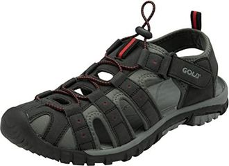 Gola Homme Shingle 4 Chaussure de Marche, Noir/Gris/Rouge, 49 EU