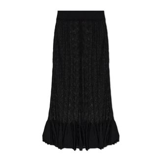 Dolce & Gabbana Transparenter T&uuml;llrock mit R&uuml;sche - - Skirts - Damen - Schwarzk - S
