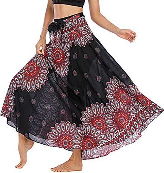 Feoya Robe Été Jupe Longue Bohème 2 en 1 Jupe Plage Vacances