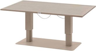 Hesperide Rechteckiger aufklappbarer Gartentisch Salimia Ton & Leinen 150 x 80 x 69cm aus Aluminium - Hespéride