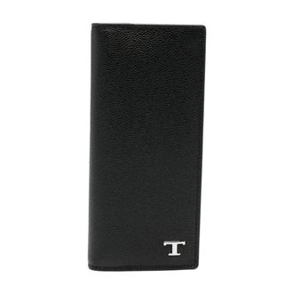 Tod's Geldb&ouml;rse mit Narbenleder und Logo-Detail - - Accessories - Herren - Schwarzk - ONE SIZE