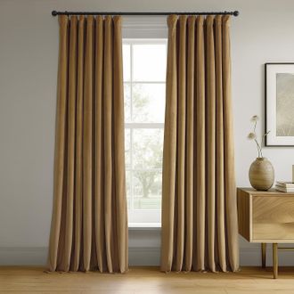Half Price Drapes Signature Thermo-Verdunkelungsvorh&auml;nge aus Samt, f&uuml;r Wohnzimmer, 308 cm lang, Stangentasche, isolierte Verdunkelungsvorh&auml;nge f&uuml;r Schlafzimmer, Fenster