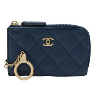 Chanel Pre-owned Sac &agrave; main matelass&eacute; en agneau Ap0221 - Femme - Pre-owned - Bleu - Taille: ONE Size