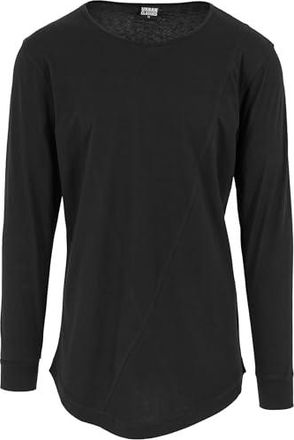 Urban Classics Shaped Fashion Long Sleeve Tee T-Shirt Homme, Noir (Schwarz), (Taille Fabricant: Medium)