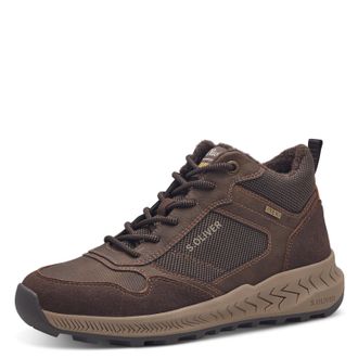 s.Oliver Herren Sneaker hoch mit Fütterung Wasserabweisend Freizeit, Braun (Brown Comb.), 44 EU