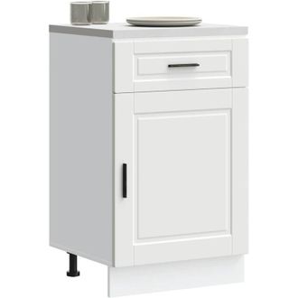 vidaXL Vidaxl - Armoire de cuisine Porto blanc bois ding&eacute;nierie