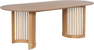 Vente-Unique Esstisch f&uuml;r 8 Personen mit Eichen- und Heveaholzfurnier - Natur - NELIRAM