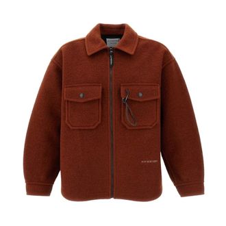 And Wander Veste Longue Shaggy en Laine - Homme - Sport - Brun - Taille: L