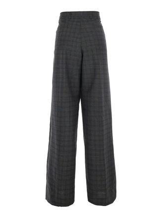 Dries Van Noten Womens Straight-Leg Pecha Trousers Brown Wool
